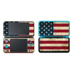 uushop protective vinyl skin sticker cover wrap for new nintendo 2ds xl/ll (american flag)