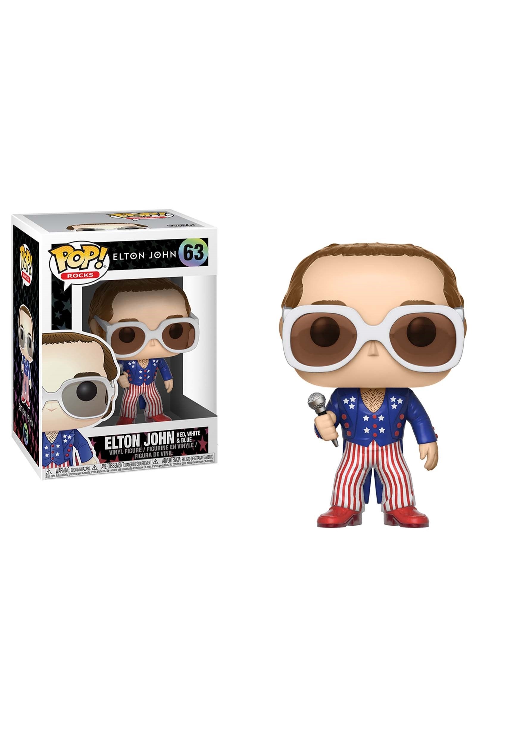 Funko Pop! Rocks: Elton John - Red White Blue Collectoble Figure