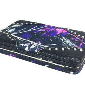 Zzfab Rhinestone Studded Camo Wallet Girl Wallet (pink)