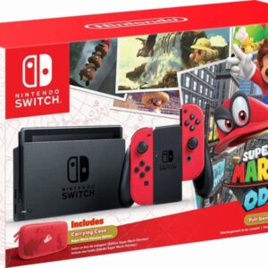 Nintendo - Switch 32GB Super Mario Odyssey Edition Bundle - Red Joy-Con