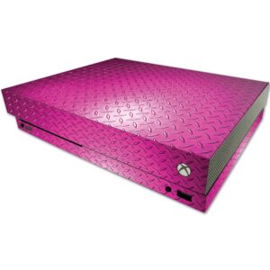 mightyskins skin compatible with microsoft one x console only - pink diamond plate | protective, durable, and unique vinyl wrap cover | easy to apply, remove, and change styles | made in the usa