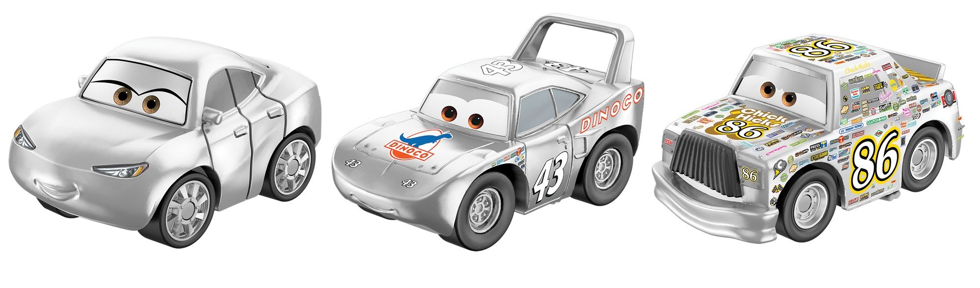 Disney Pixar Cars Mini Racers Silver Series 3-Pack