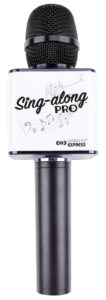 sing-along pro bluetooth karaoke microphone and bluetooth stereo speaker all-in-one (black)