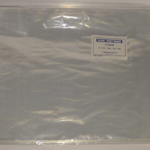 100 - 9 x 12" Poly Clear Plastic T-Shirt / Apparel Bags 1 Mil 2" Back Flap Lock (2 Pack)