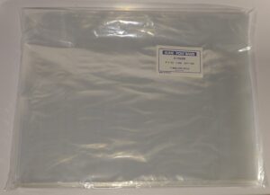 100 - 9 x 12" poly clear plastic t-shirt / apparel bags 1 mil 2" back flap lock (2 pack)