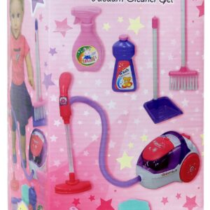 Click N' Play 18" Doll House Keeping & Kids Vacuum Cleaner Play Set, 8pcs | Kid/Toddler Cleaning Tool, Pretend Play Kitchen Accessories, Dust Pan, Baby Toys | Girls/Boys/Toddlers Toy Gifts/Supplies