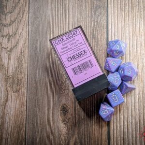 Chessex CHX25347 Dice-Speckled Silver Tetra Set