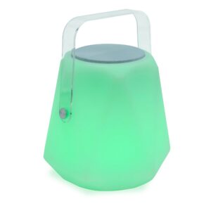 mooni diamond speaker lantern - indoor/outdoor wireless bluetooth speaker and 7 color led lantern with 5 light modes (31972)