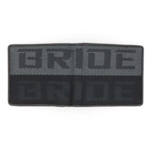 kei project bride racing wallet seat fabric leather bi-fold gradation (black/gray)