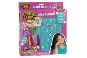 make it real - animal jam charm bracelets. diy animal jam themed charm bracelet making kit for girls. arts and crafts kit to create unique tween bracelets with cord, chains and metallic charms