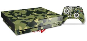 wraptorskinz decal vinyl skin wrap compatible with xbox one x console and controller - wraptorcamo old school camouflage camo army