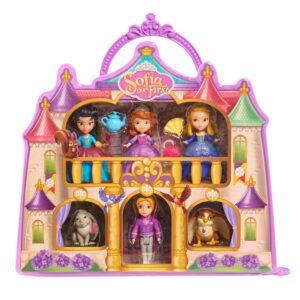 sofia the first castle carry case and accessories, 3-inch figures, kids toys for ages 3 up, amazon exclusive by just play