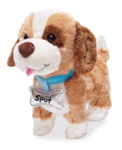 cuddle barn | my favorite pet spot 10" puppy animated stuffed animal plush toy for kids | touch activated walking dog | plays 5 playful phrases