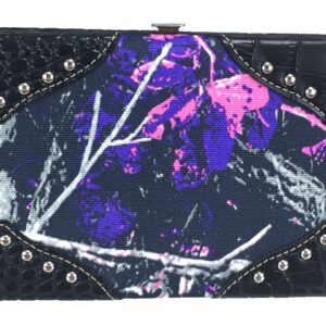 Zzfab Rhinestone Studded Camo Wallet Girl Wallet (pink)