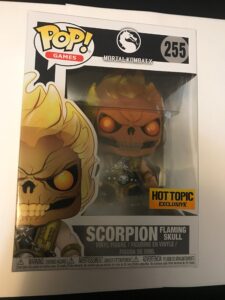 funko pop! games mortal kombat x scorpion #255 (flaming skull)