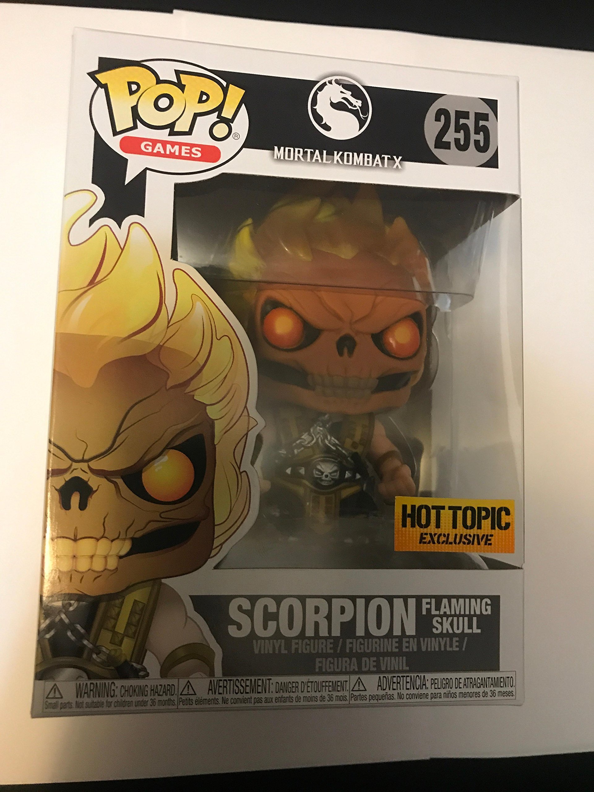 Funko Pop! Games Mortal Kombat X Scorpion #255 (Flaming Skull)