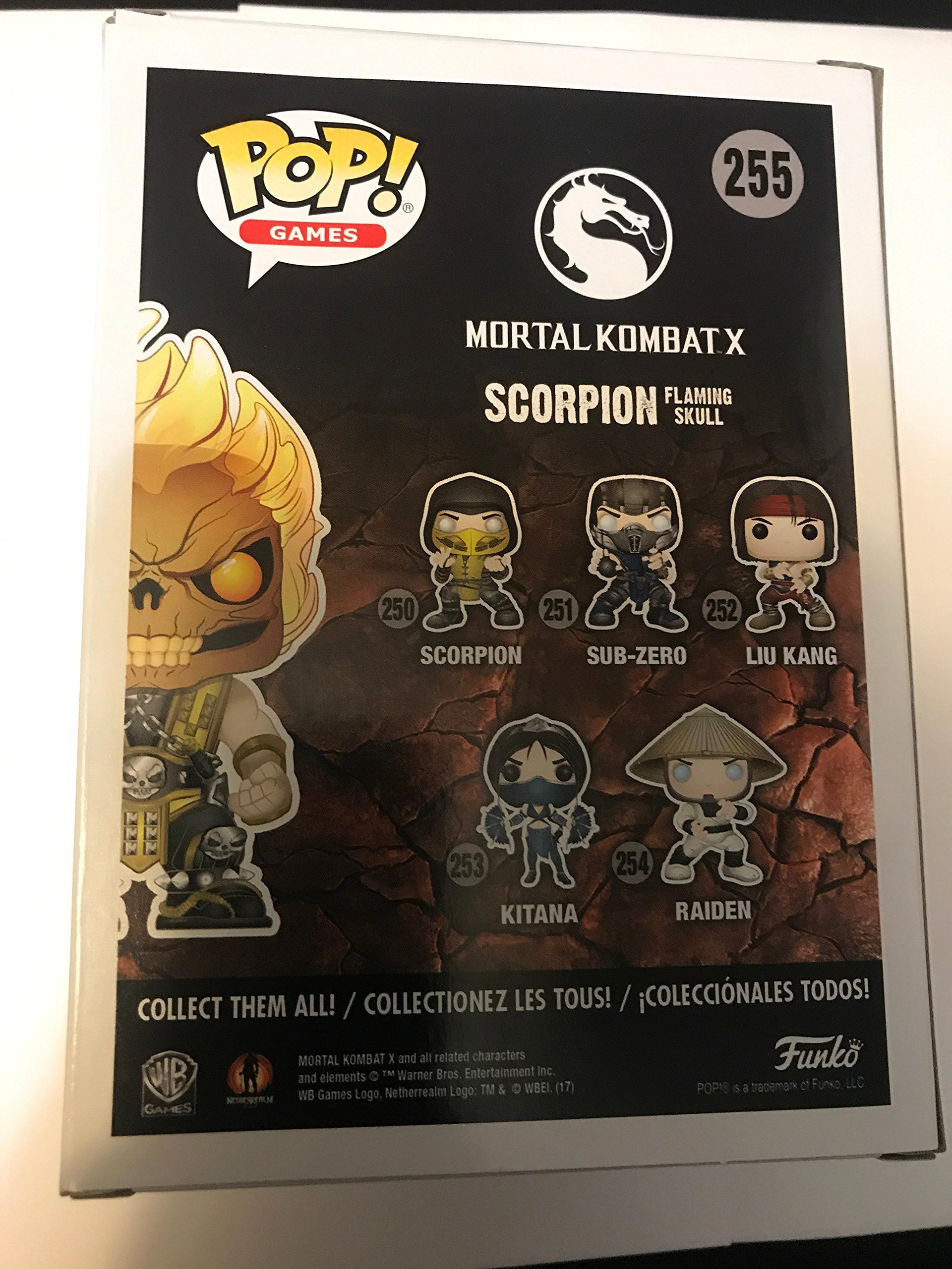 Funko Pop! Games Mortal Kombat X Scorpion #255 (Flaming Skull)