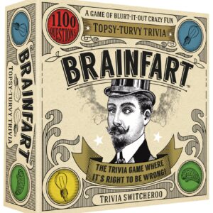 Hygge Games Brainfart Topsy Turvy Trivia Game, Sand