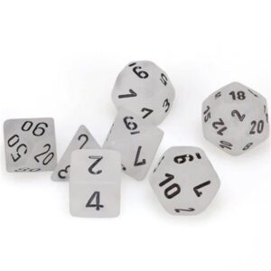 Chessex CHX27401 Dice-Frosted Clear/Black Set