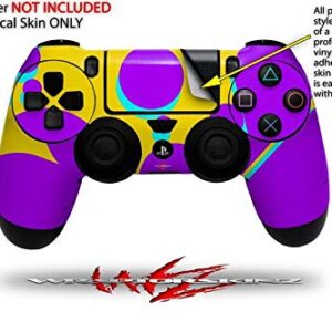 WraptorSkinz Vinyl Decal Skin Compatible with Sony PS4 Controller PlayStation 4 Original Slim and Pro Drip Purple Yellow Teal (Controller NOT Included)