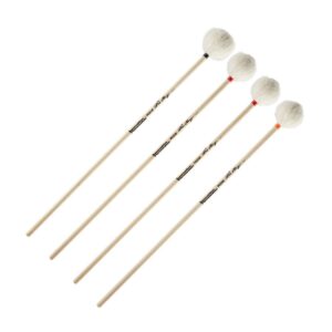 innovative percussion pius cheung series graduated set birch vibraphone/marimba mallets (piusgsb)