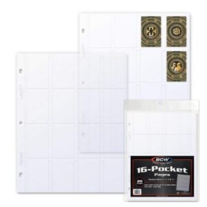 bcw 1-pro16t-20 pro 16-pocket page - topload