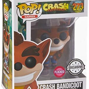 POP Funko 0889698256438 Crash Flocked Exclu Figurines 10 cm