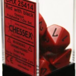 Chessex CHX25414 Dice-Opaque Red/Black Set