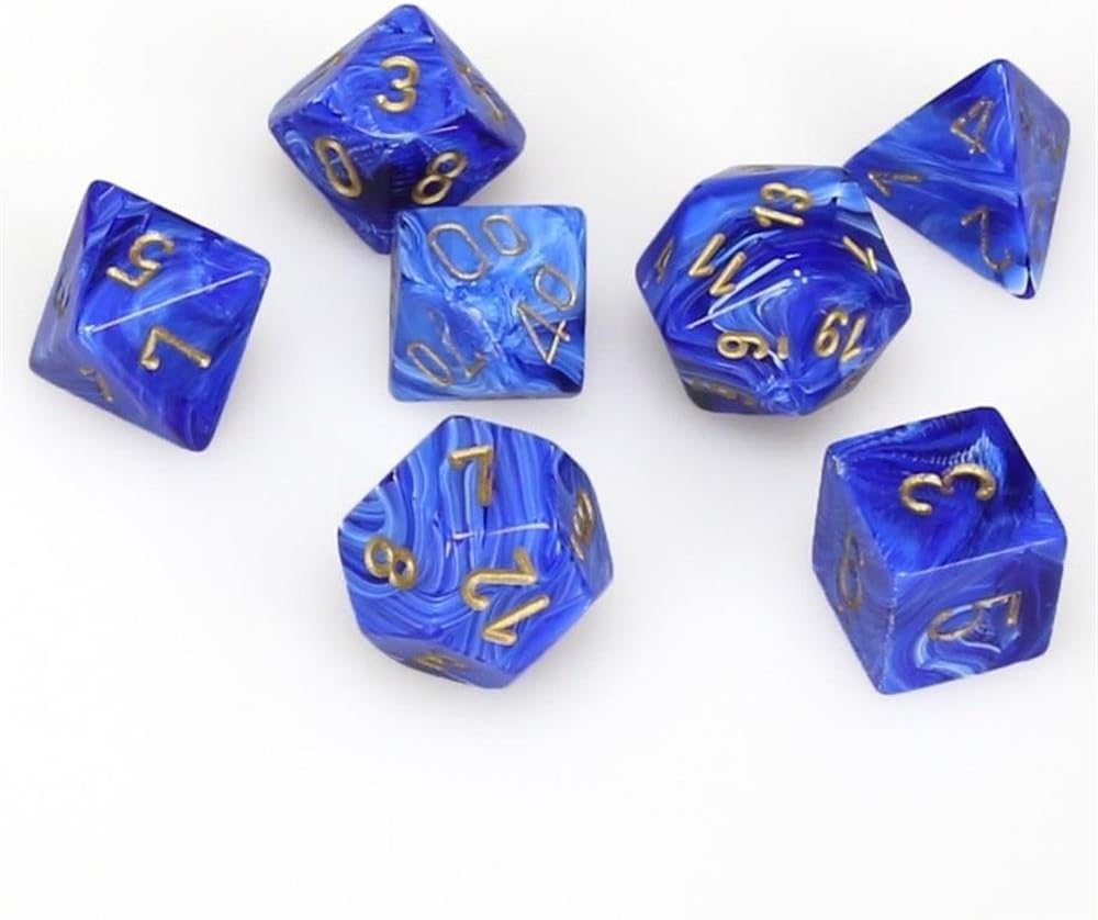 Chessex CHX27436 Dice-Vortex Blue/Gold Set