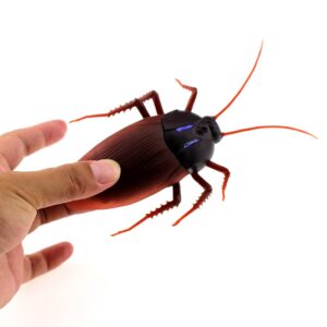 Tipmant RC Cockroach Remote Control Car Vehicle Animal Toys Electronic Realistic Fake Big Insect Bug Glowing Eyes Kids Gift