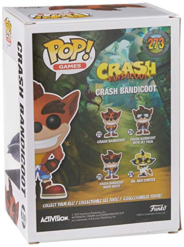 POP Funko 0889698256438 Crash Flocked Exclu Figurines 10 cm