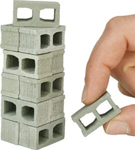 acacia grove mini cinder blocks, 12 pack, 1/12 scale