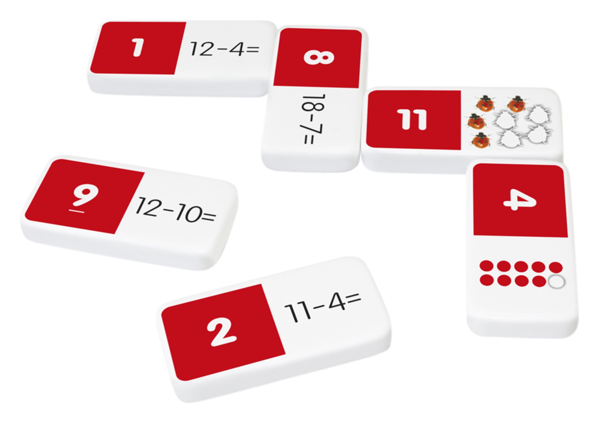 Junior Learning Dominoes Subtraction White 7.8 H x 4.7 L x 1.5 W