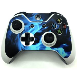 UUShop Blue Fire Flame Vinyl Skin Decal Cover for Microsoft Xbox One Controller wrap Sticker Skins