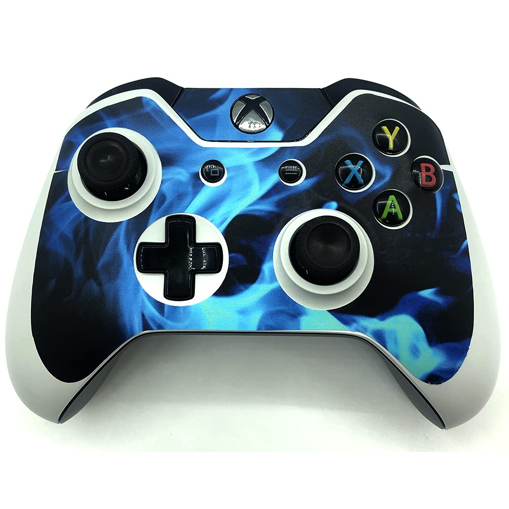 UUShop Blue Fire Flame Vinyl Skin Decal Cover for Microsoft Xbox One Controller wrap Sticker Skins