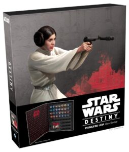 star wars destiny princess leia dice binder | protect and organize star wars destiny collectible dice and cards | convenient game storage | holds 44 cards and 44 dice | made by fantasy flight games