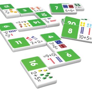 Junior Learning JL481 Addition Dominoes, Multi 7.8 H x 4.7 L x 1.5 W,White