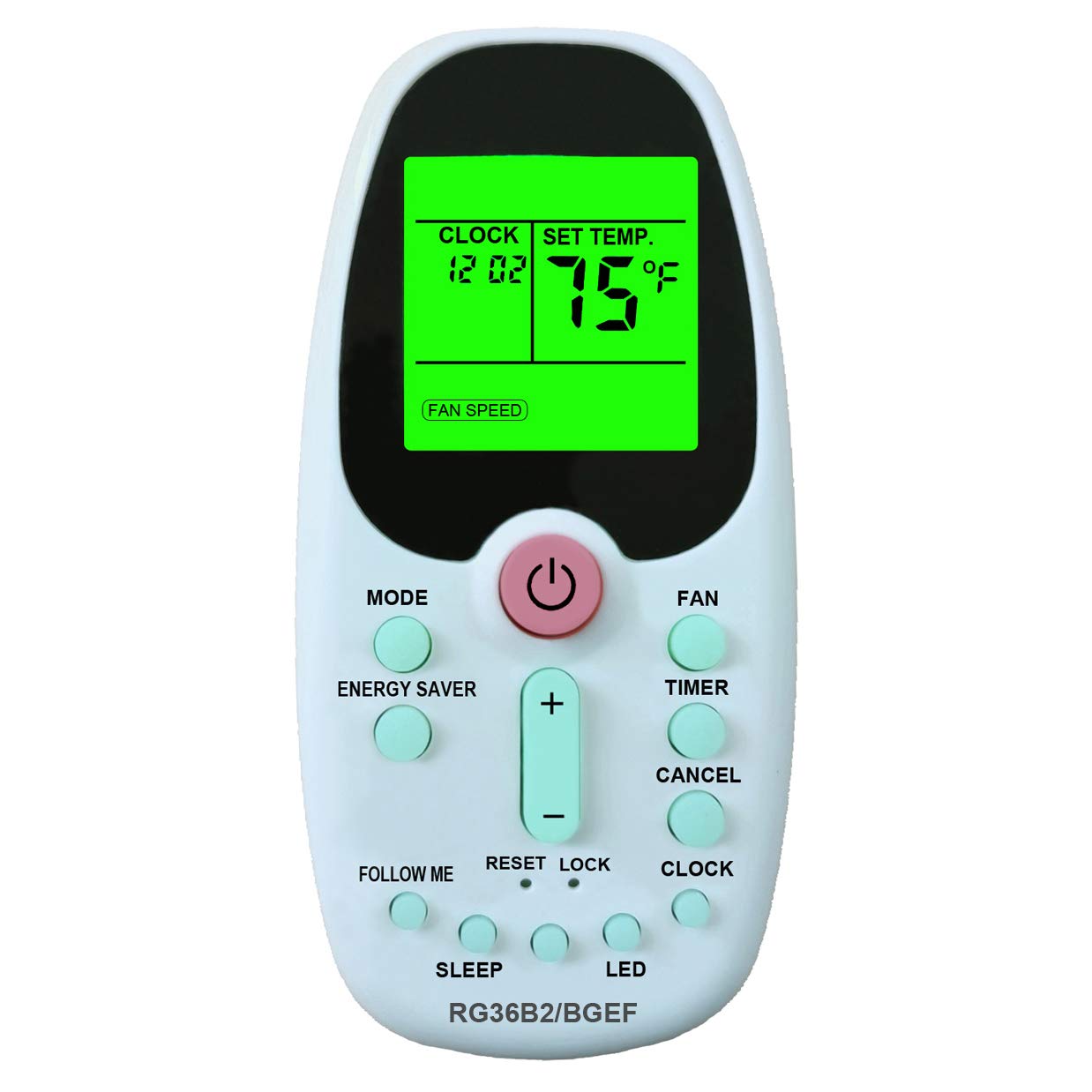 HA-15953 Replacement for Comfortstar Air Conditioner Remote Control RG36B2/BGEF (Display in Fahrenheit)