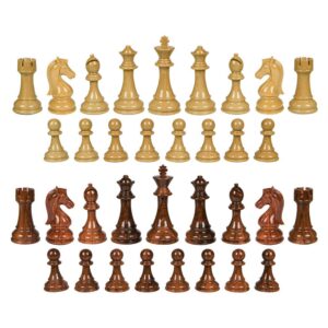 Piper High Polymer Weighted Chess Pieces with 3 Inch King and Extra Queens, Pieces Only, No Board