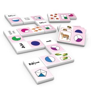 Junior Learning JL485 Fraction Dominoes, Multi 7.8 H x 4.7 L x 1.5 W