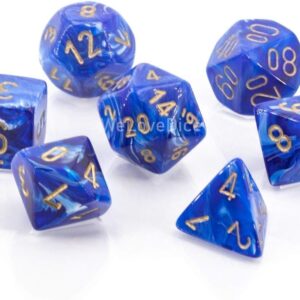 Chessex CHX27436 Dice-Vortex Blue/Gold Set