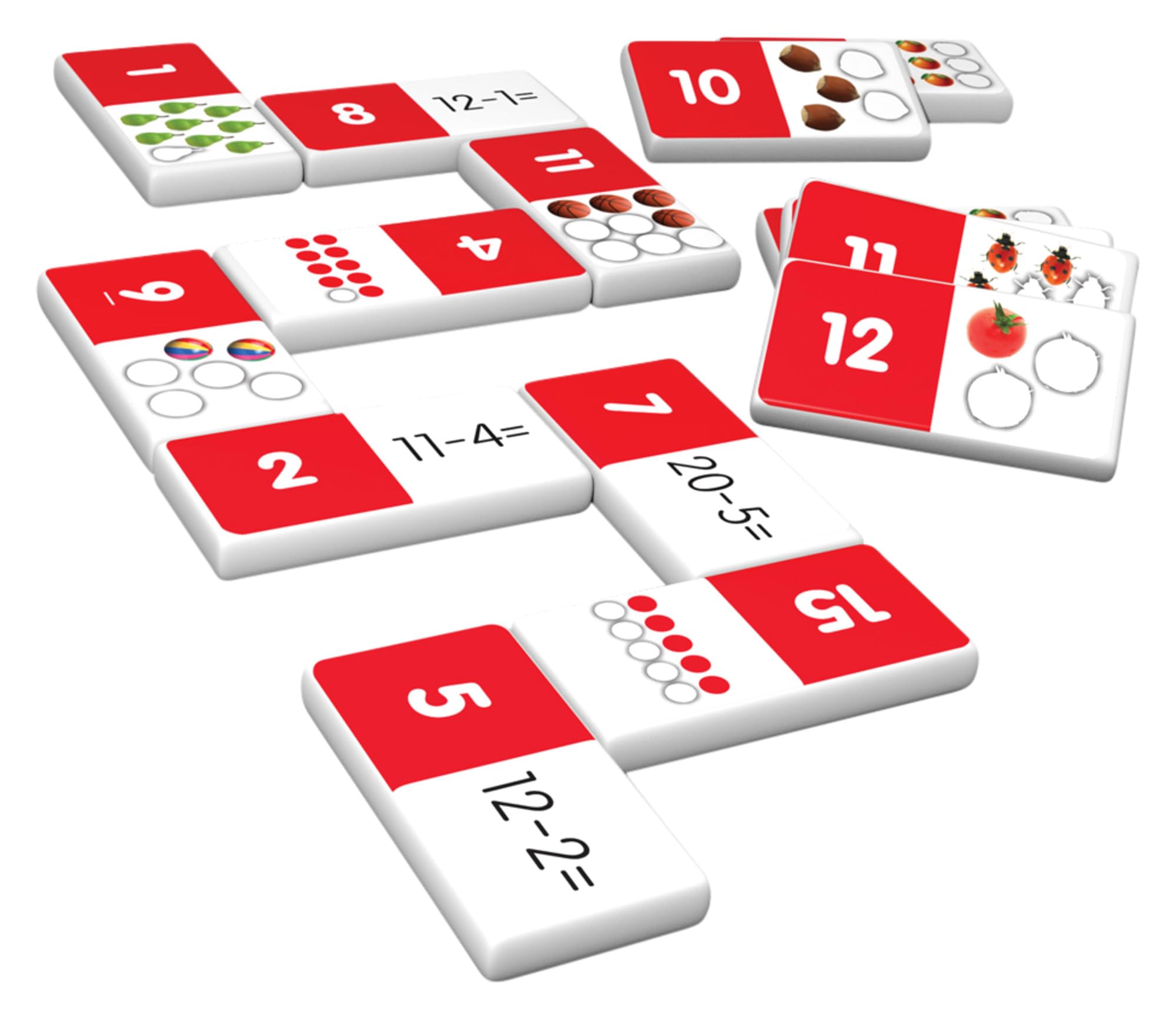 Junior Learning Dominoes Subtraction White 7.8 H x 4.7 L x 1.5 W