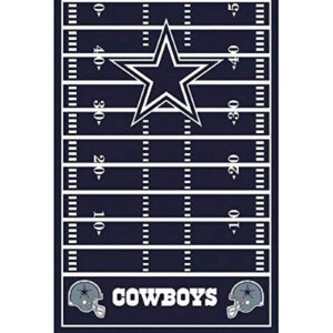 amscan dallas cowboys black plastic table covers - 54" x 96" - pack of 6 - perfect for game day, tailgating parties & nfl celebrations