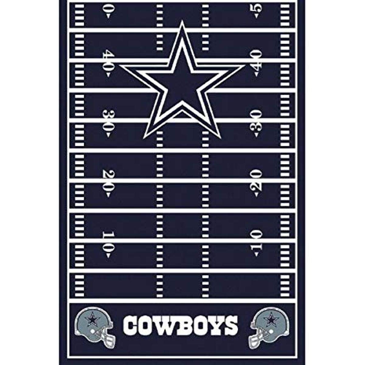 Amscan Dallas Cowboys Black Plastic Table Covers - 54" x 96" - Pack of 6 - Perfect for Game Day, Tailgating Parties & NFL Celebrations