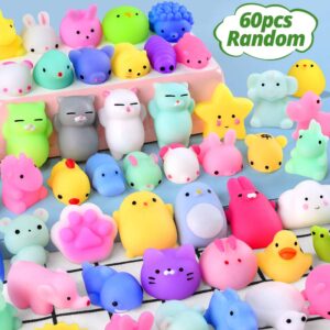 mochi squishy toys fly2sky 30pcs animal squishies party favors for kids stress relief toys kawaii animal stress toys cat stress reliever squishy toys mini novelty gifts seal rabbit cat random squishys