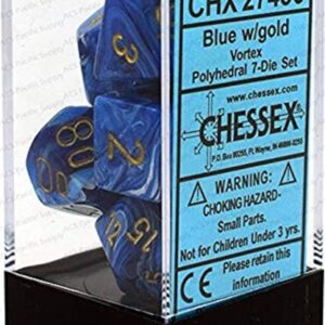 Chessex CHX27436 Dice-Vortex Blue/Gold Set