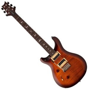 prs paul reed smith se custom 24 left-handed electric guitar with gig bag, tobacco sunburst