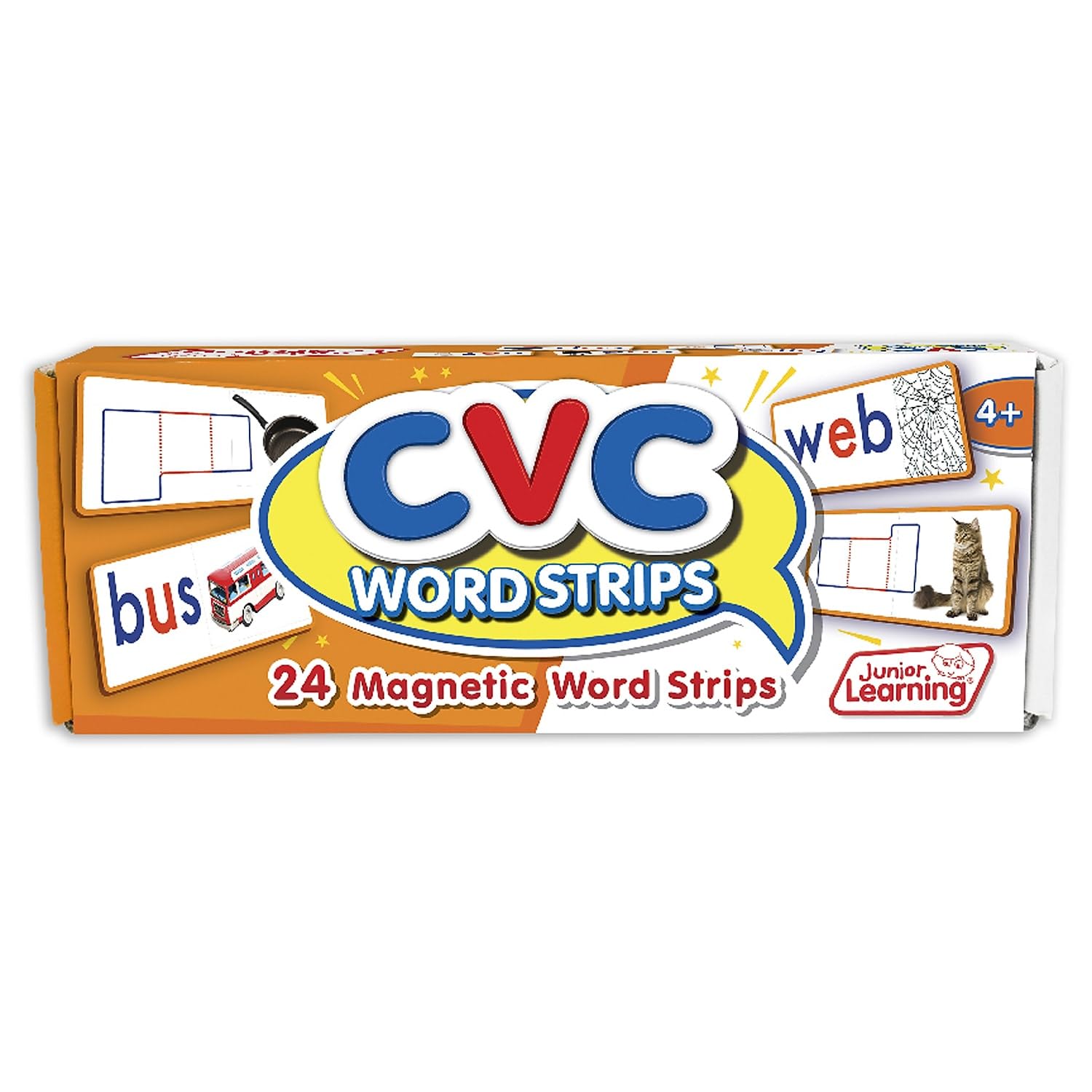 Junior Learning CVC Word Strips Set of 24