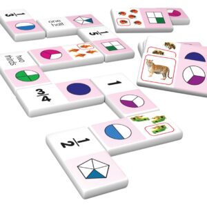 Junior Learning JL485 Fraction Dominoes, Multi 7.8 H x 4.7 L x 1.5 W