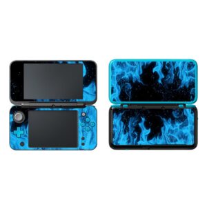 uushop protective vinyl skin sticker cover wrap for new 2ds xl/ll (ice blue flame)